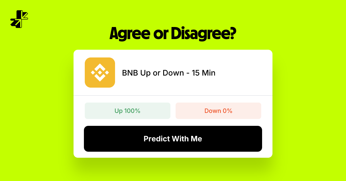 BNB Up or Down - 15 Min (Resolved: Up) | Limitless