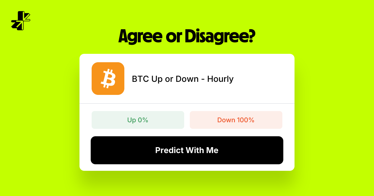 BTC Up or Down - Hourly (Resolved: Down) | Limitless