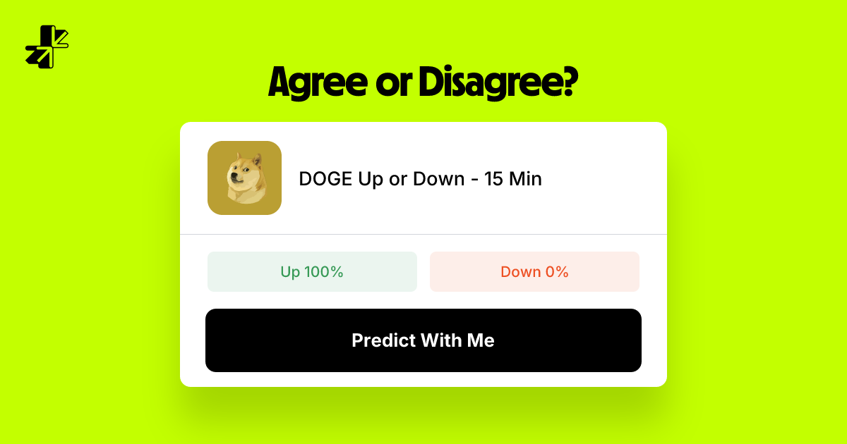 DOGE Up or Down - 15 Min (Resolved: Up) | Limitless