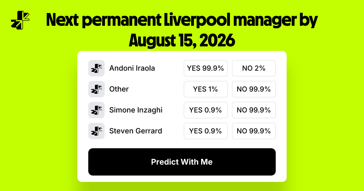 Next permanent Liverpool manager by August 15, 2026 | Limitless